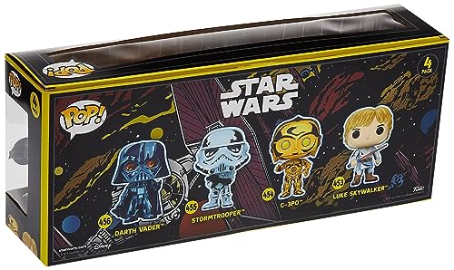 Funko POP! Star Wars Retro Series Darth Vader/Stormtrooper/C-3PO / Luke Skywalker 4 Pack