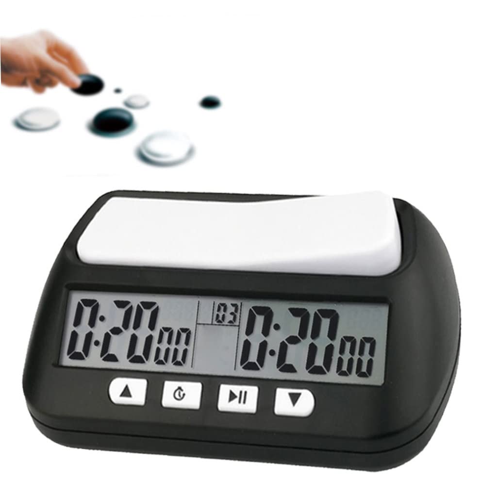 Domccy Chess Clock Timer Digital Chess Clock Timer Count Up/Down Bonus Delay Portable English Version Digital Clock for Chess Game