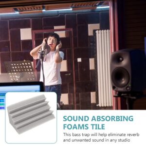 ERINGOGO 3 Pack bass Traps Acoustic Foam Corner 9.5'' x 4.8'' x 4.8'' Acoustic Foam Corner, Recording Studio Home Theater Soundproof Padding Wall Panels Corner