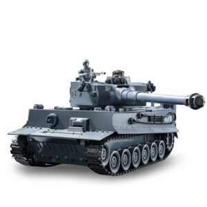 remote control tank, rc ww2 german tiger army tank toy, 2.4ghz 9-channel rc military vehicles with rotating turret and sounds, best for 6 7 8 9 boys kids xmas military toys