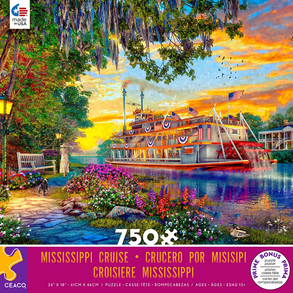 Ceaco - Dominic Davison - Mississippi Cruise - 750 Piece Jigsaw Puzzle