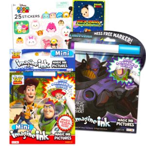 disney toy story lightyear imagine ink coloring book set kids, toddlers - 2 toy story mess-free activity books with stickers, and more (toy story lightyear party favors)