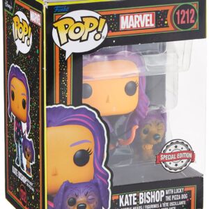 Funko POP TV: Hawkeye - Kate Bishop & Lucky (Blacklight) (Target Exclusive)