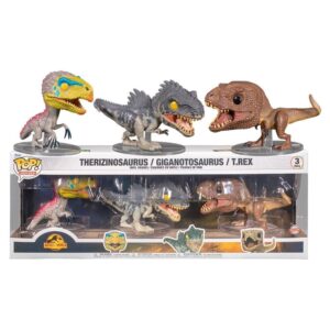 funko pop! jurassic world dominion: dinosaur 3-pack exclusive vinyl figures