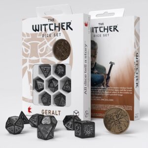 q-workshop the witcher dice set. geralt - silver sword