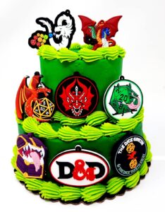 dungeons and dragons fantasy themed roleplaying rpg cake topper set (unique design)