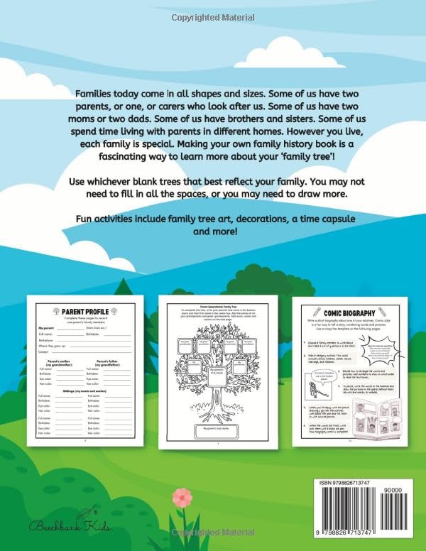 My Family Tree Activity Book: US Edition | A children's genealogy keepsake packed with inclusive charts, profiles and fun activities to record family life