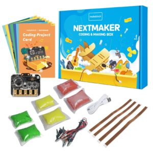 makeblock nextmaker stem kit for kids ages 8-10, educational coding kit with rich online learning resources, stem toys science kit gift for kids to learn coding engineering electronics