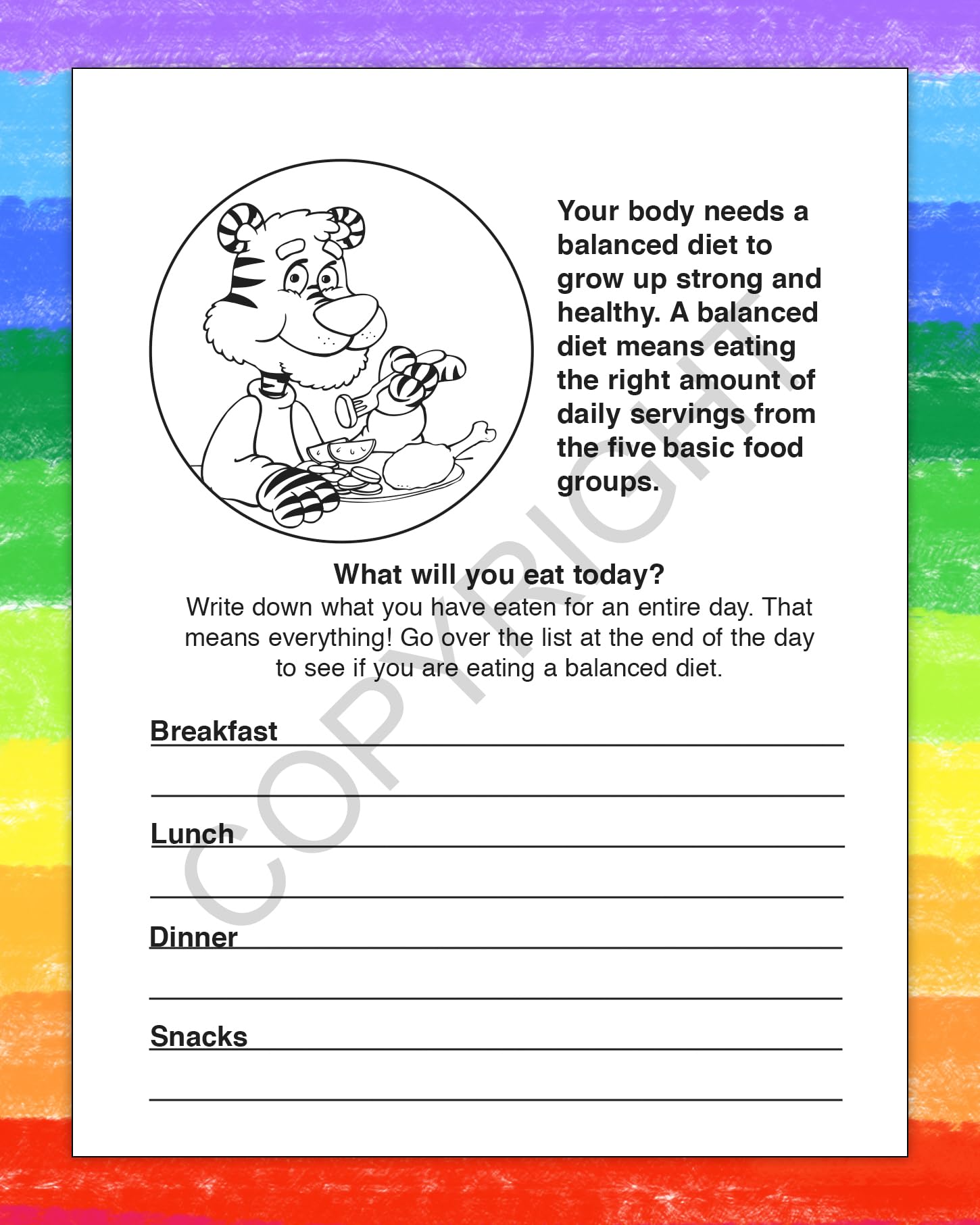 ZOCO - Eat Right, Eat Healthy - Educational Coloring Books (50 Bulk Pack, Without Crayons) - Learn Nutrition - Doctors, Nurse Handout - Games, Puzzles, Fun Activities for Kids