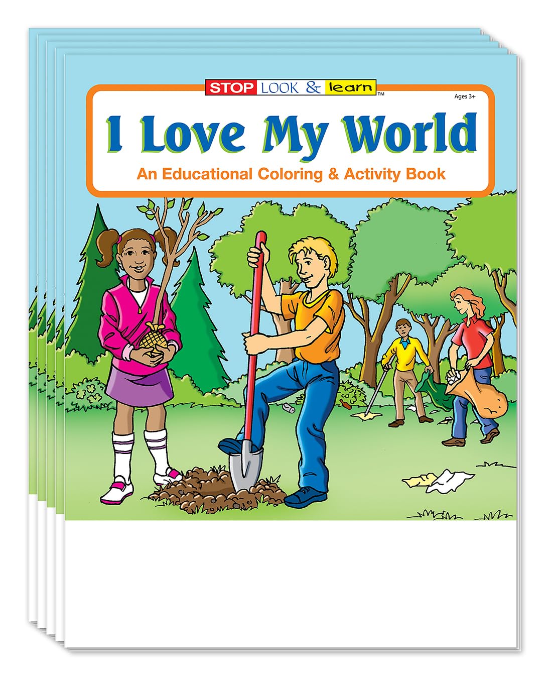 ZOCO - I Love My World - Kids Educational Coloring Books (50 Bulk Pack, Without Crayons) - Make The Difference, Earth Day, Environmentally Friendly Handout - Games, Puzzles, Activities for Kids