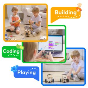 Makeblock NextMaker STEM Kit for Kids Ages 8-10, Educational Coding Kit with Rich Online Learning Resources, STEM Toys Science Kit Gift for Kids to Learn Coding Engineering Electronics