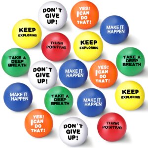 chivao motivational stress balls colorful small foam balls anxiety relief toys relieve inspire hand exercise toys funny stress relief gifts for adults teams motivating encouraging(40 pcs,classic)