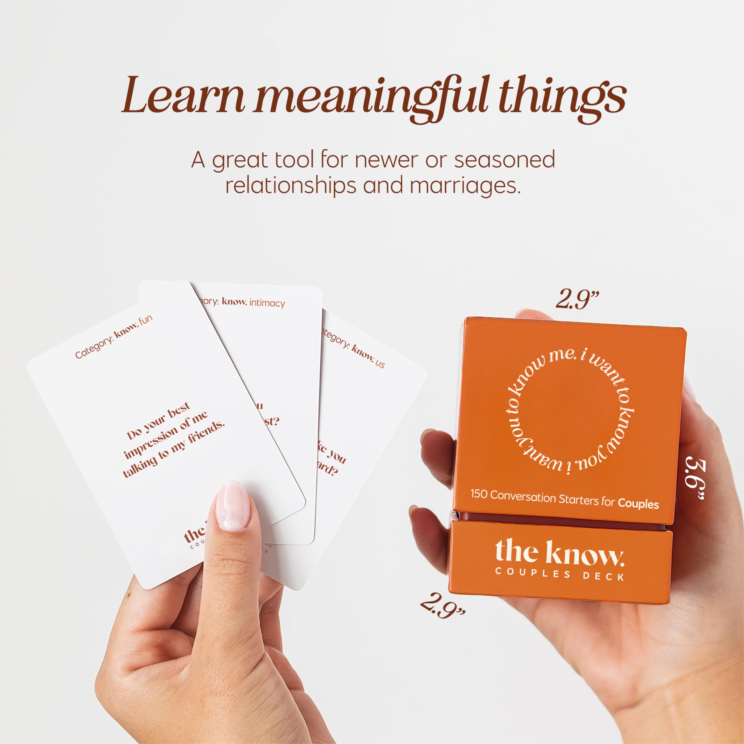 I Know Collection Relationship Cards for Couples – Thoughtful Couple Questions Cards – Get to Know Each Other Love Card Game - Date Night Questions with Premium Cardstock Cards – 150 Fun Questions