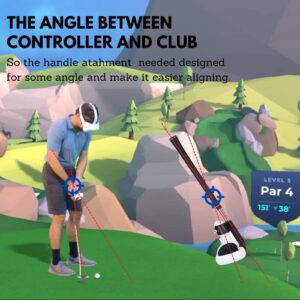 Hoolalas VR Golf Club Attachment for Oculus Quest 2 Meta Accessories (Right Controller)