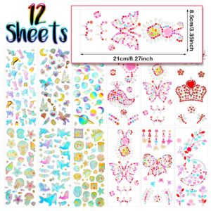 Zhanmai 3 Pcs Decorate Your Own Baseball Cap with 24 Sheets Adhesive Gems Stickers Pink Baseball Cap Paint by Stickers Arts and Crafts for DIY Kits for Birthday Present