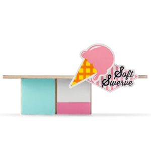 candycar® wooden diecast collection - ice cream shack, premium handcrafted beech wood toy