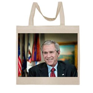 fc carino george w. bush - a nice graphic cotton canvas tote bag fca #fcag730686