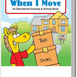 ZoCo - When I Move - Coloring Books (50 Bulk Pack, Without Crayons) - Real Estate Agent Gifts - Realtor Supplies - Games, Puzzles, Activities for Kids