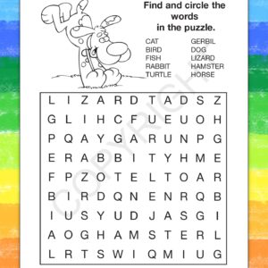 ZOCO - Healthy Pets are Happy Pets - Kids Coloring Books (50 Bulk Pack, Without Crayons) - Love Animals, Furry Friends - Vet, Pet Store Handout - Games, Puzzles, Activities for Kids