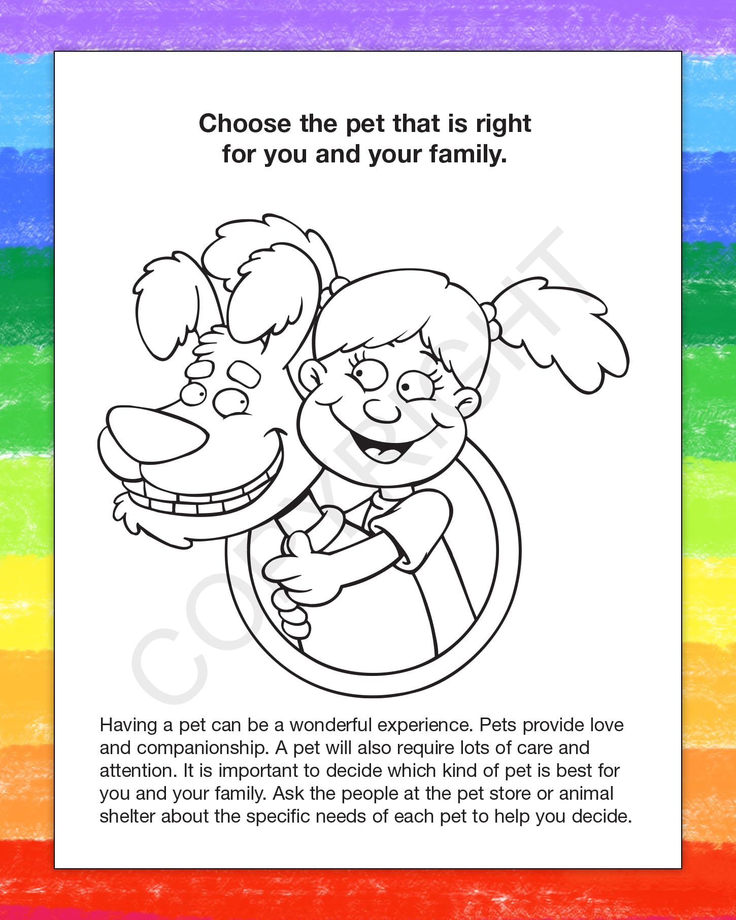 ZOCO - Healthy Pets are Happy Pets - Kids Coloring Books (50 Bulk Pack, Without Crayons) - Love Animals, Furry Friends - Vet, Pet Store Handout - Games, Puzzles, Activities for Kids