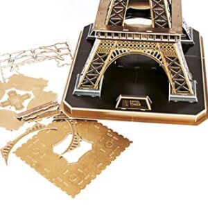 Revell Eiffel Tower LED Light Up Large 3D Puzzles for Adults and Kids Ages 10 Years and up Arts Crafts Building - 84 Pieces