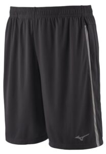 mizuno men's standard icon 8" short, black-charcoal, xx-large