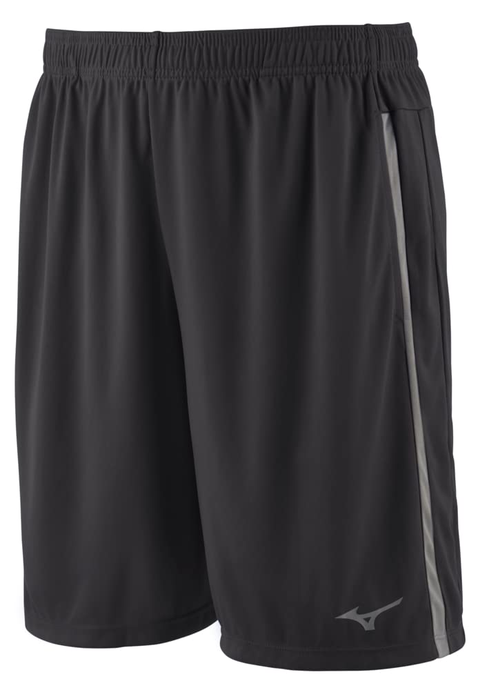 Mizuno Men's Standard Icon 8" Short, Black-Charcoal, XX-Large