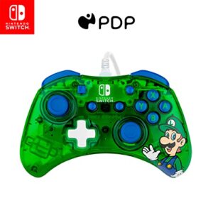 pdp rock candy wired controller for nintendo switch/ lite/ oled - luigi lime