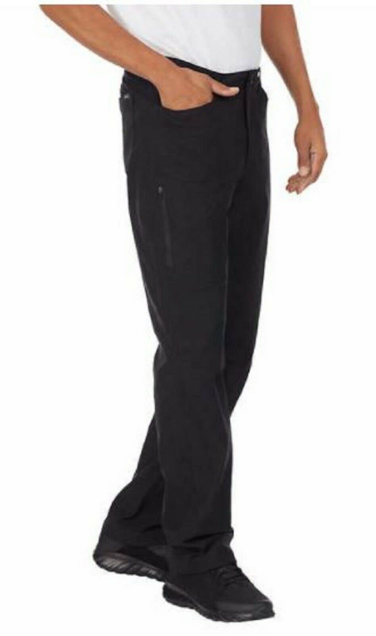 Eddie Bauer Men's Fleece Lined 2-Way Stretch Tech Pant (34W x 32L, Black)