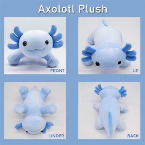 CHUDATOM 10.5'' Axolotl Plush Toy - Soft, Cute, Kawaii Stuffed Animal Pillow Doll for Kids' Birthdays & Home Decoration