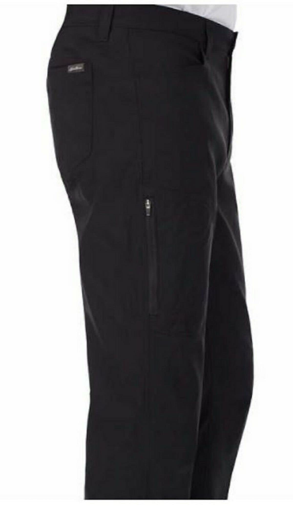 Eddie Bauer Men's Fleece Lined 2-Way Stretch Tech Pant (34W x 32L, Black)