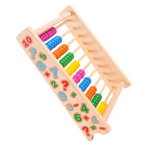 Tvoip Wooden Abacus for Kids Math with 100 Beads and 100 Counting Sticks Educational Math Games Preschool Learning Toys Learning Number Abacus for Toddler, Mathematics Toy Beads Game