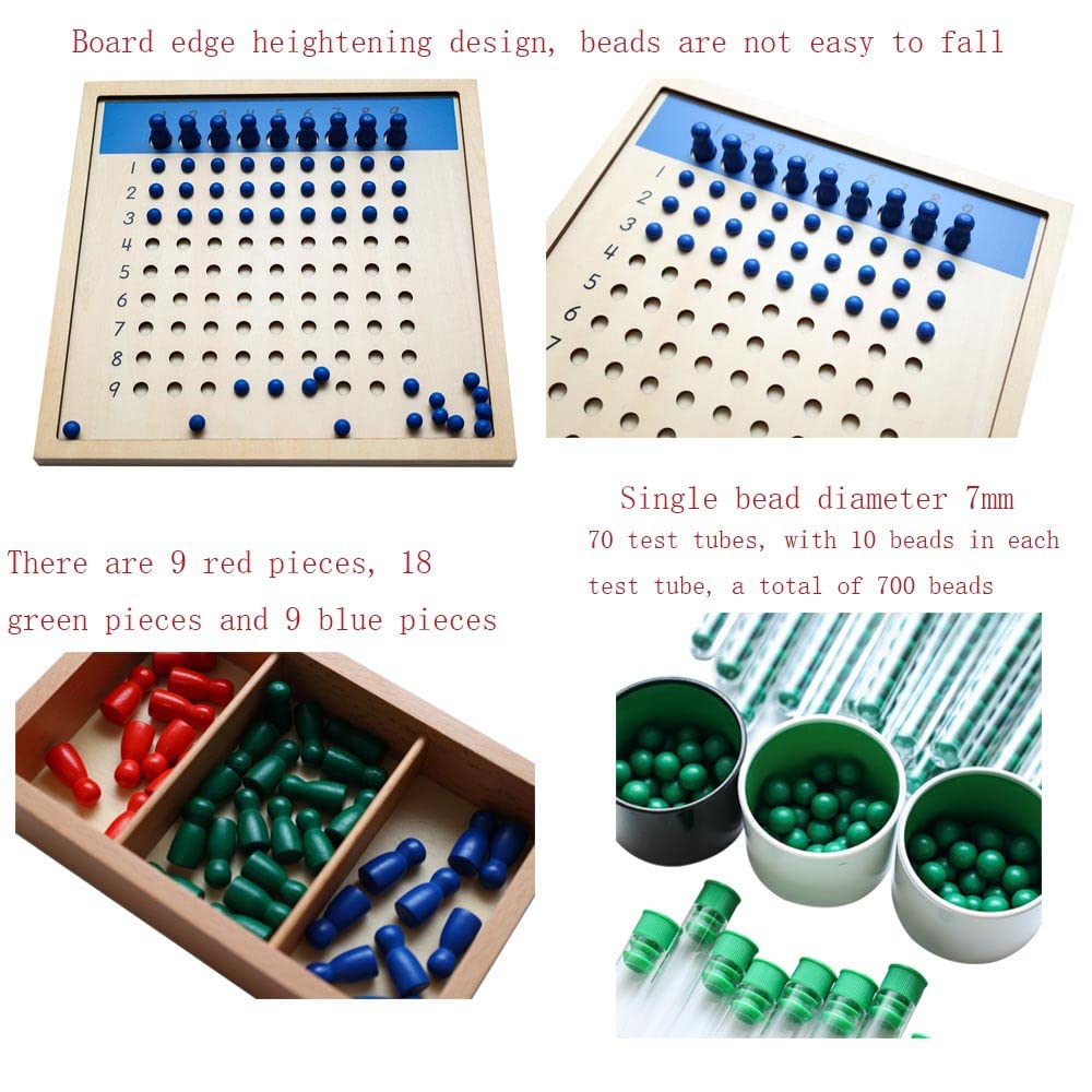 Kghios Montessori Long Division Board (Test Tube Division Group),Montessori Math Toys Materials for Toddlers,Mathematics Teaching Aids Materials Baby Preschool Learning Education Toys