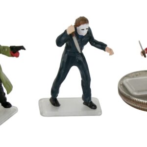 Worlds Smallest Universal Studios Horror Micro Action Figures 3-Pack (Chucky, Michael Myers, and Hellboy)