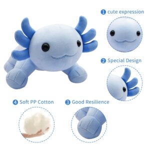 CHUDATOM 10.5'' Axolotl Plush Toy - Soft, Cute, Kawaii Stuffed Animal Pillow Doll for Kids' Birthdays & Home Decoration