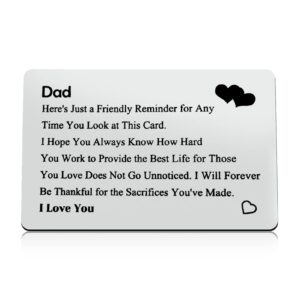 xiahuyu dad gifts fathers day gift engraved wallet insert card for dad birthday gifts christmas stocking stuffers for dad thanksgiving gifts dad gifts from daughter son kids