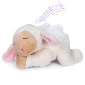 my oli sleepy angel lamb 9" plush sheep stuffed animal plays jesus loves me soft toy best bedtime friends gifts for babies kids girls boys