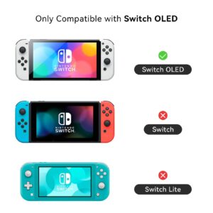 GeekShare Protective Case Slim Cover Case Compatible with Nintendo Switch OLED and Joy-Con - Shock-Absorption and Anti-Scratch - Gothic Bunny