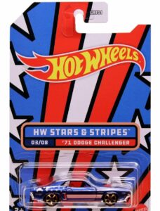 hot wheels 2022 - '71 dodge challenge - hw stars & stripes - 3/8