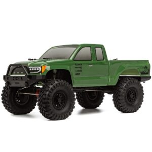 axial rc truck 1/10 scx10 iii base camp 4wd rock crawler brushed rtr (batteries and charger not included), green, axi03027t2