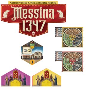 RIO Grande Games ACH Messina 1347 - Strategy Board Game, Rio Grande Games, Ages 14+, 1-4 Players, 90-120 Min