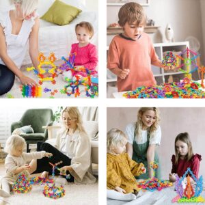 KASHIAOTE 250 Pieces Building Blocks Kids STEM Toys Educational Building Toys Interlocking Solid Plastic Discs Sets for Preschool Kids Boys and Girls Aged 3+, Safe Material Creativity Kids Toys