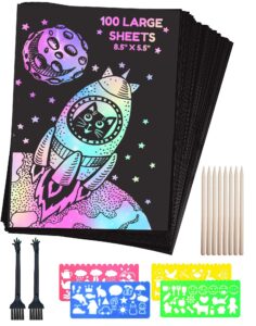 chalky crown scratch art, scratch paper - black scratch art paper, rainbow scratch paper art set - black scratch paper, art paper, rainbow paper - art paper, scratch pad