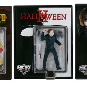 Worlds Smallest Universal Studios Horror Micro Action Figures 3-Pack (Chucky, Michael Myers, and Hellboy)