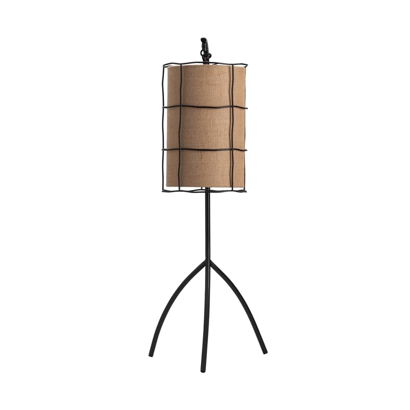 Crestview Collection Miller Metal Table Lamp in Black