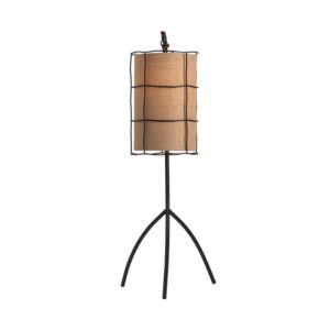 Crestview Collection Miller Metal Table Lamp in Black