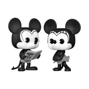 funko disney mickey mouse one : walt’s plane - pilot mickey mouse pop! 2 pack: mickey mouse & minnie mouse