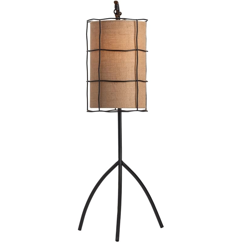 Crestview Collection Miller Metal Table Lamp in Black