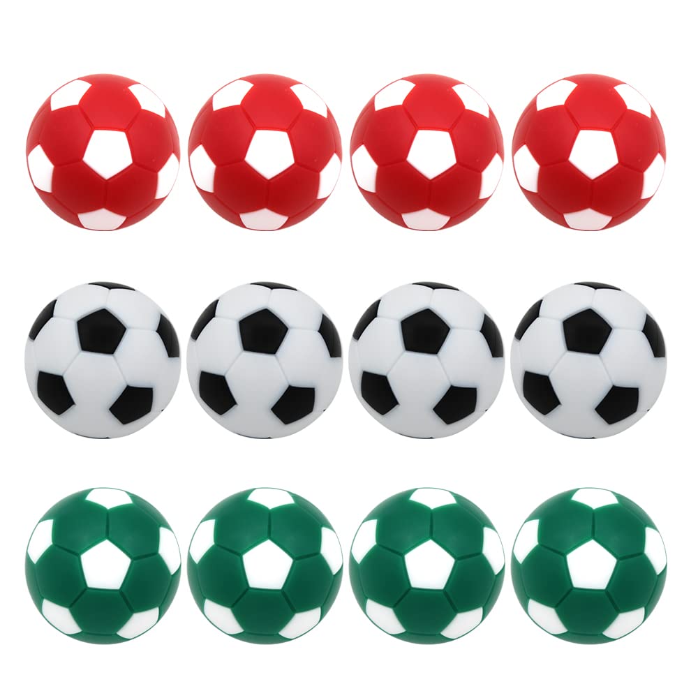 BQSPT Foosball Balls Foose Balls Table Football Soccer Replacement Balls Multicolor Official Tabletop Game Balls Size 32mm Mini Foosball Balls-Set of 12