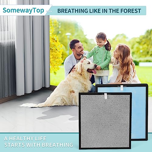 [2 SETS] Air Replacement Filter Set Compatible with HSP001 Air Filters True Air Clenaer for Home, H13 HEPA, HEPA Pre-filter,Carbon and Pre-filter 4